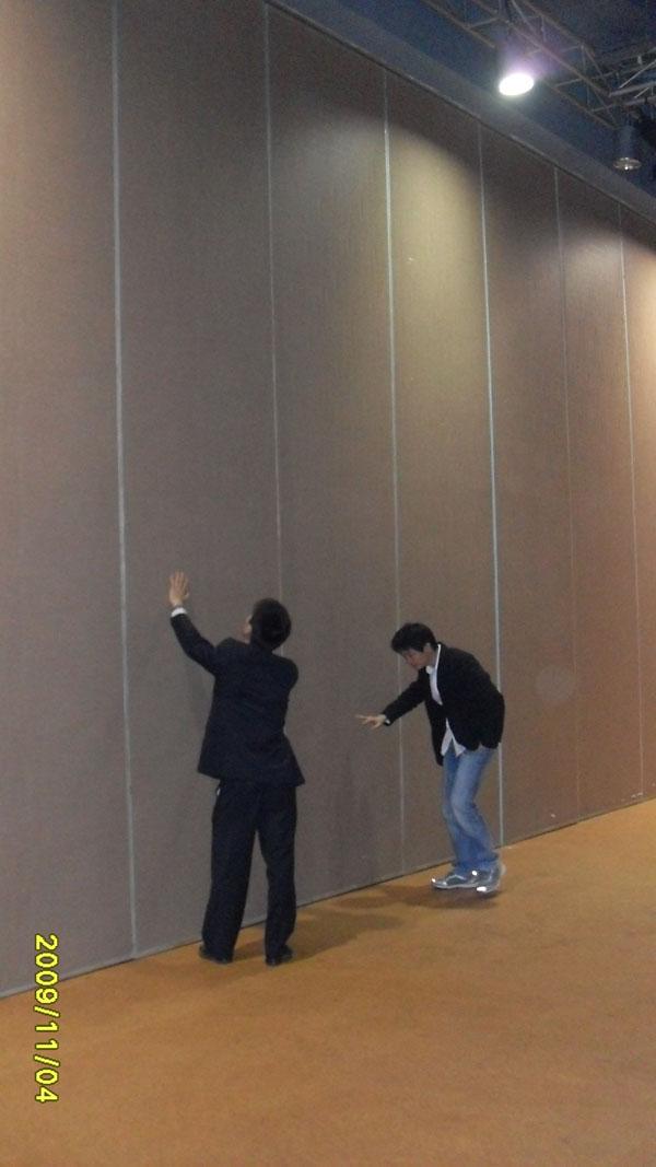 Training Room Folding Partition Aluminum Sliding Doors 65mm Panel