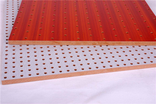 MDF Perforated Wood Acoustic Panels Recording Room Acoustic Absorption ...