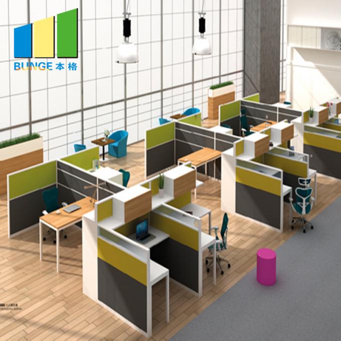 Fashion 60mm Thickness Office Furniture Partitions / Staff Cubicle ...