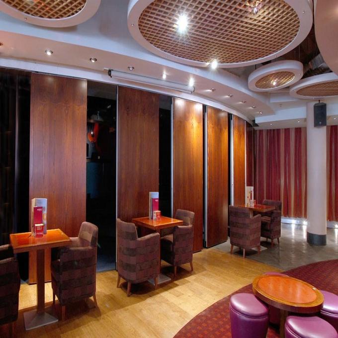 2019 Modern Restaurant Conference Room Wooden Sliding Folding 100 mm ...