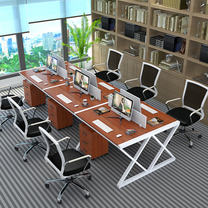 Steel Office Furniture Partitions , E1 Grade Desktop Office Desk