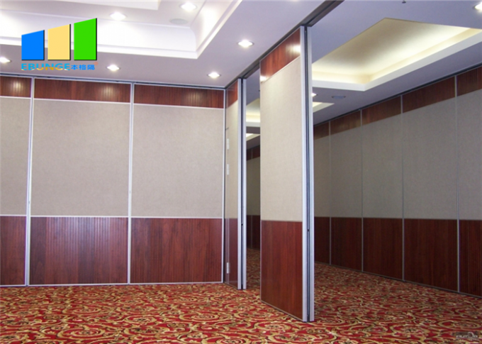 Ballroom Sound Proof Folding Partitions Movable Wooden Partition Wall For Auditoriums