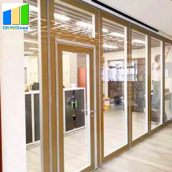 Ebunge Double Glass Movable Partition Soundproof Sliding Glass Partition Wall