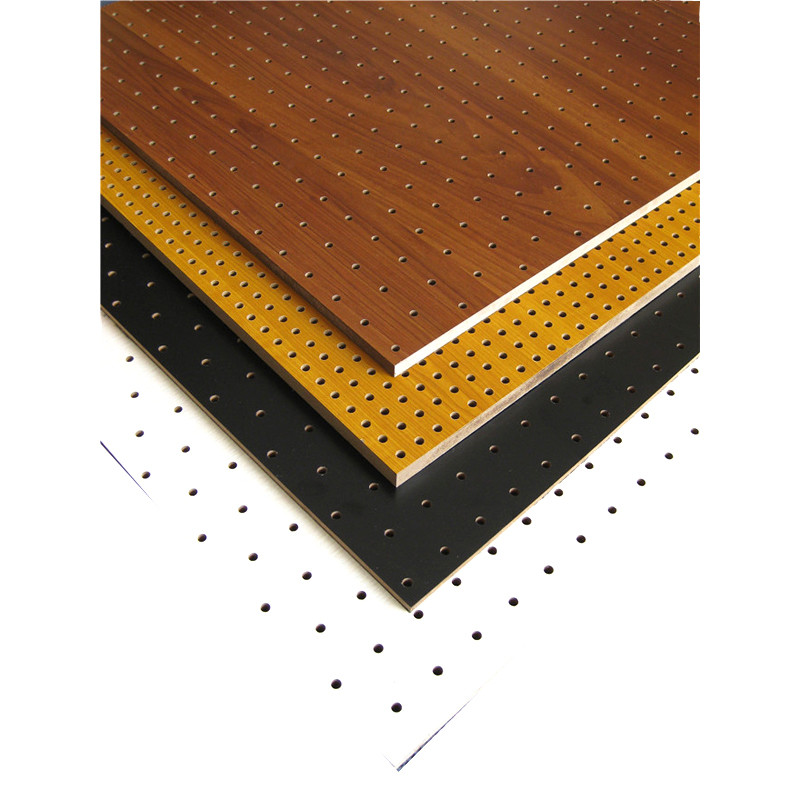 MDF Perforated Wood Acoustic Panels Auditorium Sound Insulation Wooden ...