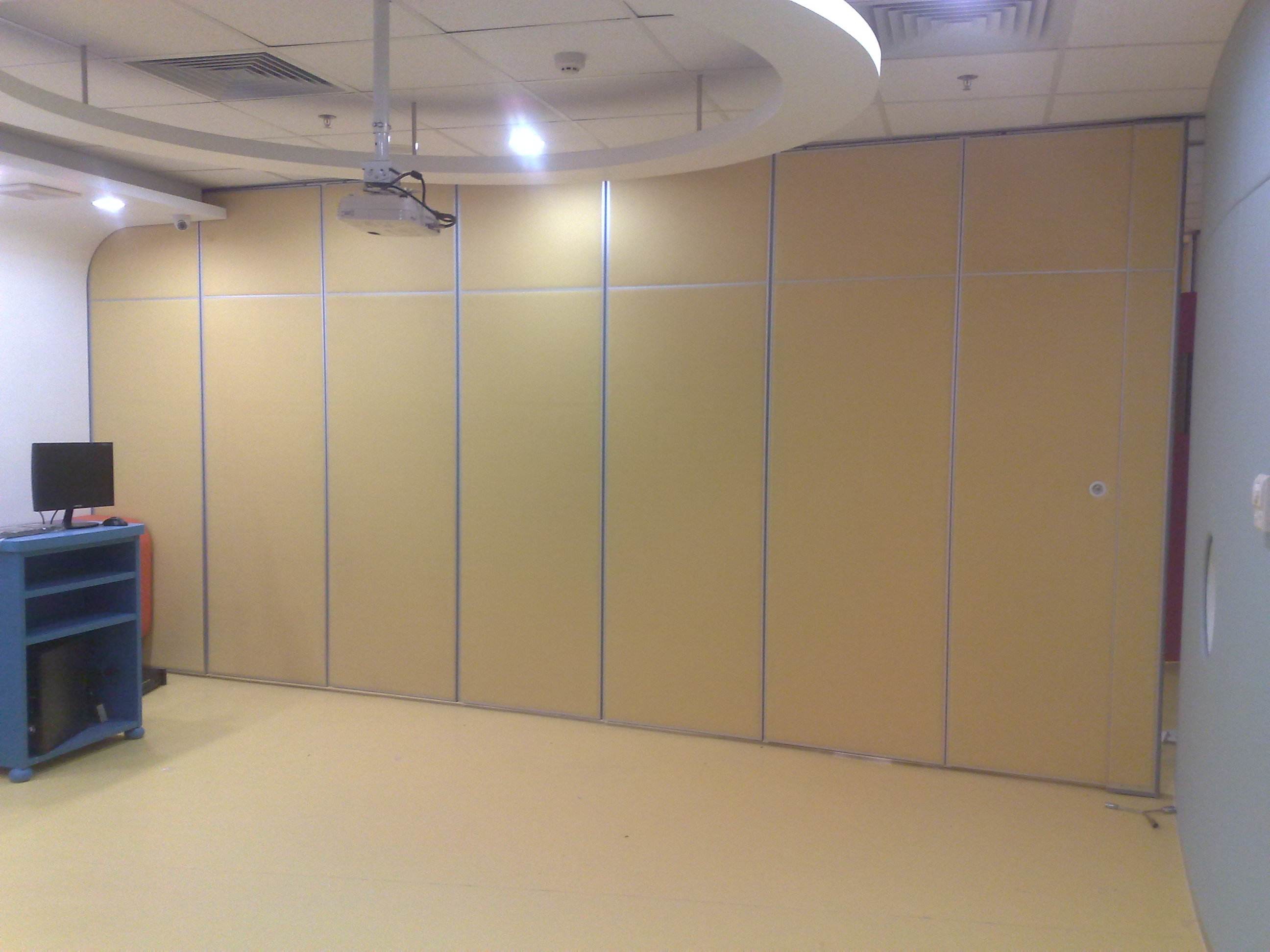 Leather Surface Decorative Soundproof Sliding Partition Wall Panel ...